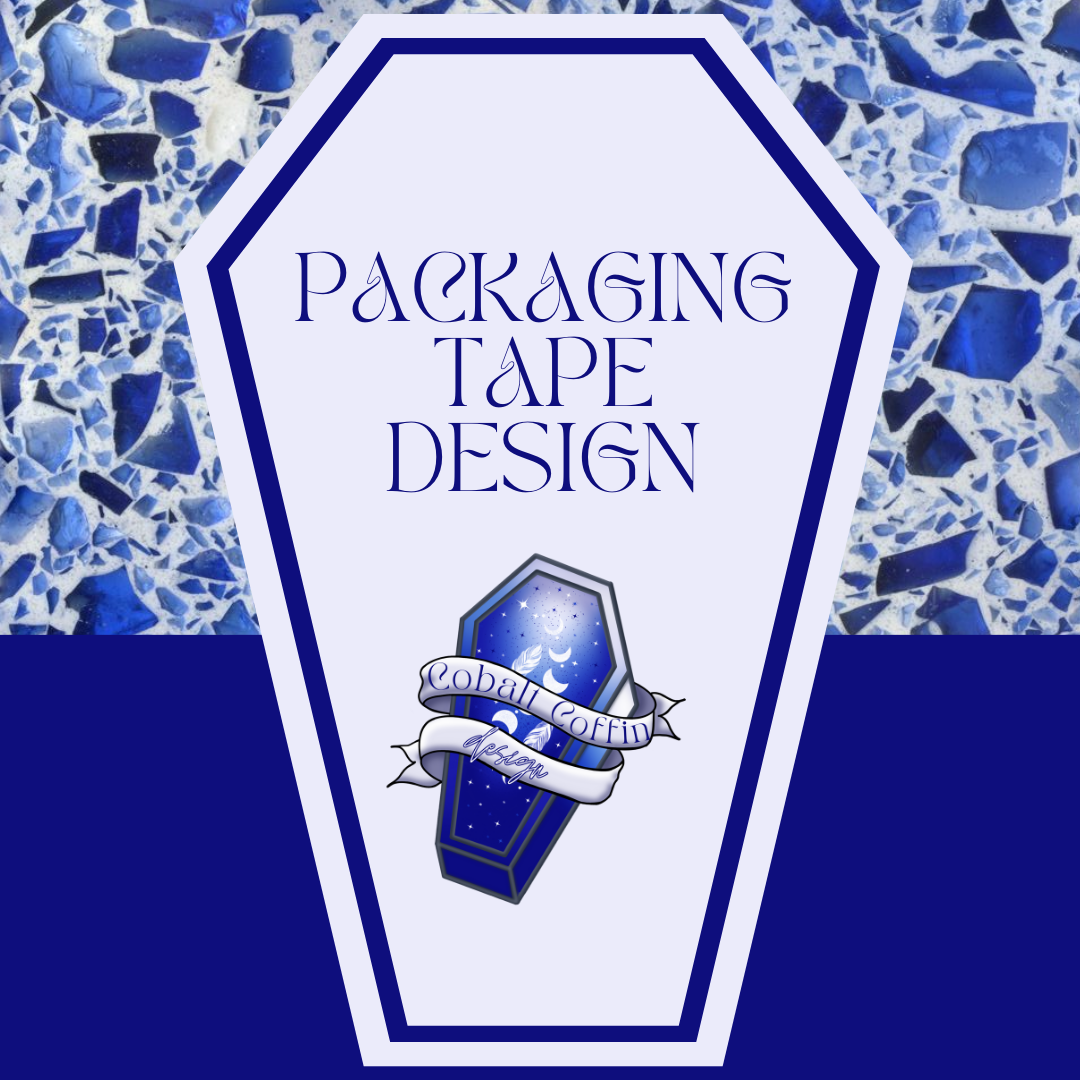 Packaging Tape Design – Cobalt Coffin Design